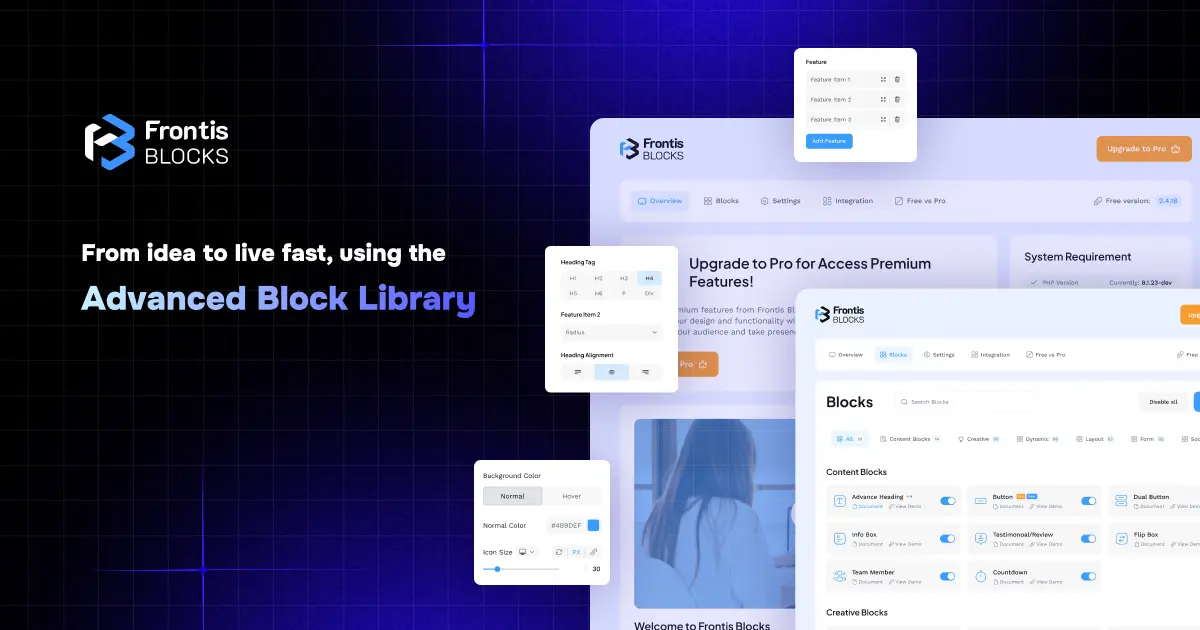 Frontis Blocks – Next-Gen Gutenberg Blocks Page Builder